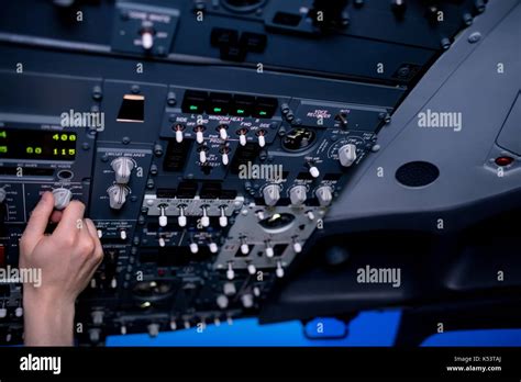 Male Pilot Explaining Control Panel Hi Res Stock Photography And Images Alamy