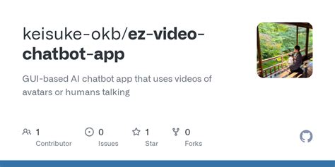 GitHub Keisuke Okb Ez Video Chatbot App GUI Based AI Chatbot App That Uses Videos Of Avatars