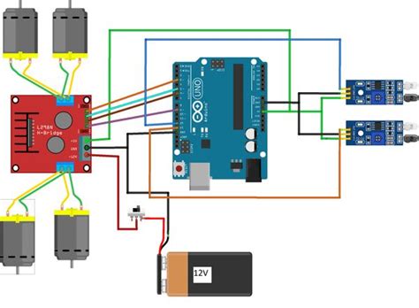 Line Follower Robot Using Arduino And L298n Module Arduino Electronics Projects Robot