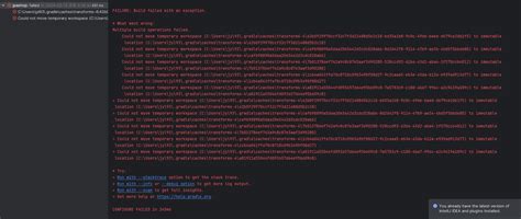 Intellij Could Not Move Temporary Workspace 오류 해결