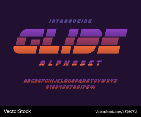 Split Font Royalty Free Vector Image Vectorstock