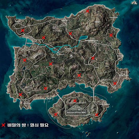 에란겔 비밀지하창고 비밀의방 고젠 꿀자리 위치 지도 커스터머