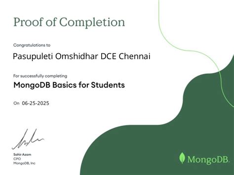 Mongodb Nosql Database Learningjourney Techskills Datascience Pasupuleti Omshidhar