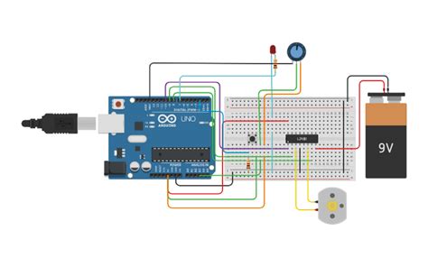 Circuit Design 2 Rangkaian Motor Dc Led Potentiometer Dan Push