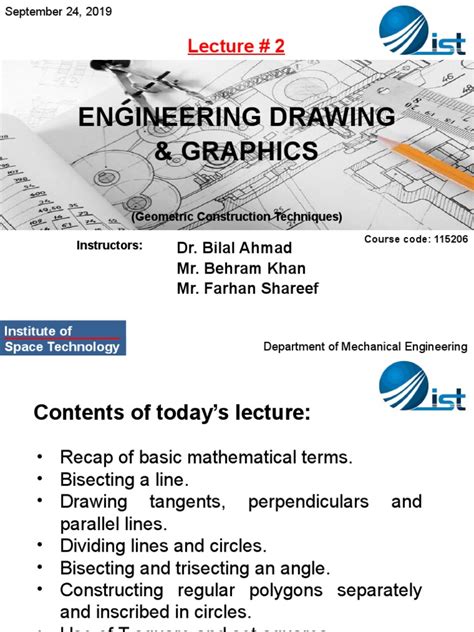 Lecture 2 Eng Drawing Geometric Construction Techniques Pdf Circle Perpendicular