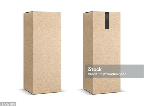 2 개의 갈색 크 라프 트 종이 상자 이랑 흰색 배경 3d 렌더링에 고립 된 레이블 상자에 대한 스톡 사진 및 기타 이미지 상자 갈색 용지 포장 Istock