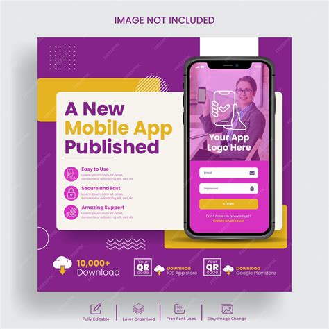 Premium Vector New Mobile App Launch Social Media Post Banner Or