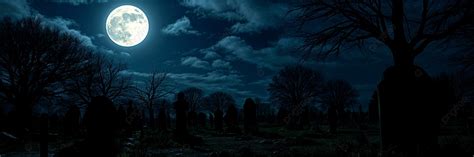조용한 묘지 위에 자정의 평온 보름달 밤 하늘 달 배경 일러스트 및 사진 무료 다운로드 Pngtree