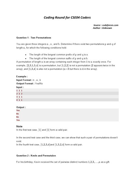 Challenge Pdf Permutation Ring Mathematics