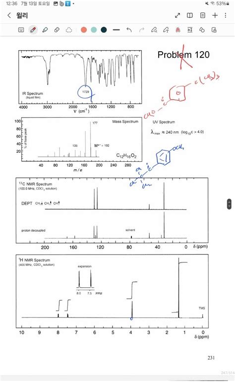 유기화학유기분광 구조결정 지식in