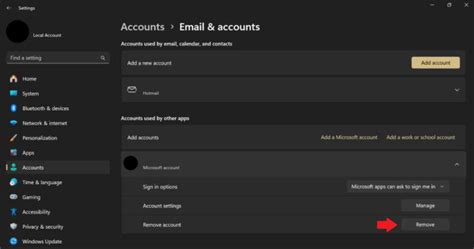 how to remove a microsoft account from windows airdroid