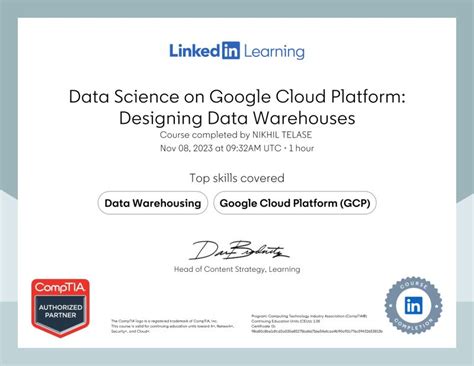 nikhil telase on linkedin certificate of completion