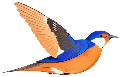 Premium Vector Colorful The Barn Swallow Hirundo Rustica Animal Closeup