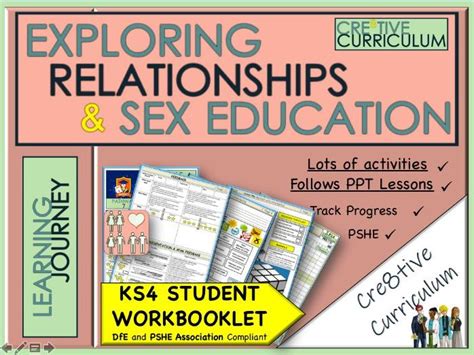 Cre Tive Resources Exploring Relationships And Sex Education Work Booklet