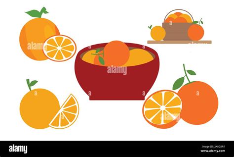 Orange Vector And Illustration Collection Stock Vector Image And Art Alamy
