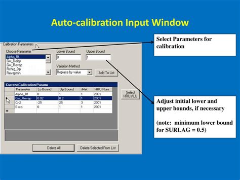 Ppt Applying And Interpreting The Swat Sensitivity Analysis And Auto Calibration Tools