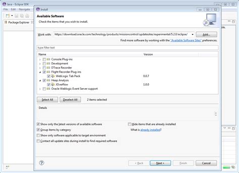 Supported Plug Ins For Java Mission Control Update Site Instructions