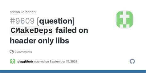 Question Cmakedeps Failed On Header Only Libs Issue Conan Io Conan Github