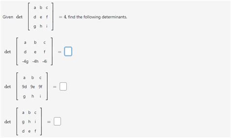 Solved En Det⎣⎡adgbehcfi⎦⎤4 Find