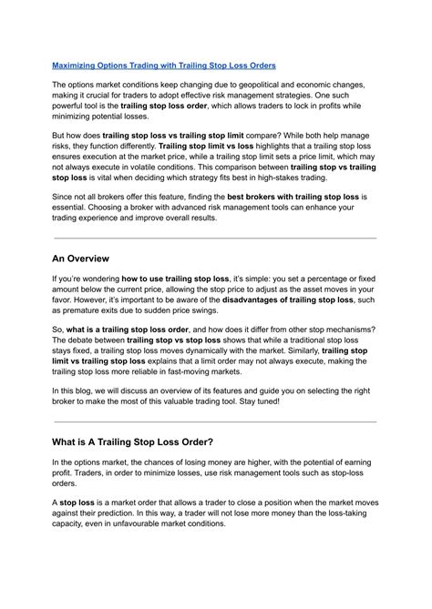 Ppt Trailing Stop Loss Powerpoint Presentation Free Download Id