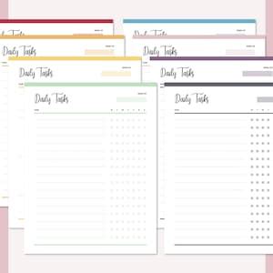 Daily Checklist Printable Daily Task Checklist Print At Home Weekly Habits To Do Template
