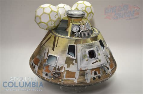 1 12 Apollo 11 Columbia Cm Ken West Redesign Paper Model Ecardmodels