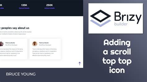 Brizy Scroll To Top Icon Youtube