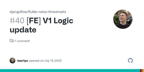[fe] v1 logic update · issue 40 · djangoflow flutter odoo timesheets · github