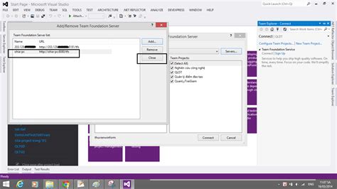 TFS Kết nối TFS với Visual Studio và tạo project mới