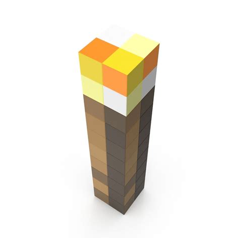 Minecraft Torch 3d Model 9 3ds Fbx Max Obj Free3d
