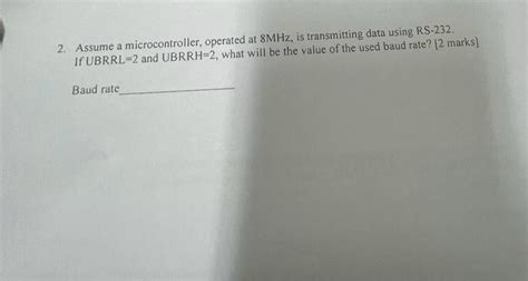 Solved 2 Assume A Microcontroller Operated At 8 Mathr