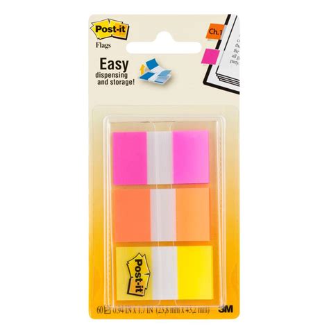 Post It Flags Translucent Flags X Mm Assorted Pack Winc