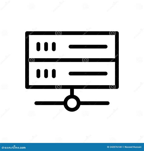 Database Vector Thin Line Icon Stock Vector Illustration Of Sign