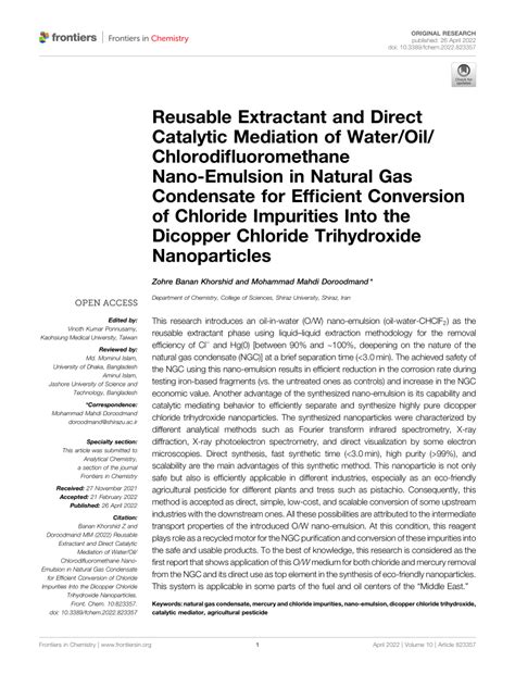 Pdf Reusable Extractant And Direct Catalytic Mediation Of Wateroil