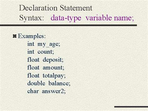 C Basics 2 More On Basic Data Types