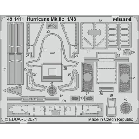 148 Hawker Hurricane Mk Iic Photo Etched Accessories For Hobbyboss