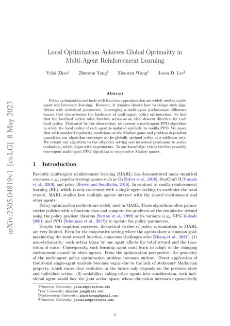 Local Optimization Achieves Global Optimality In Multi Agent Reinforcement Learning Deepai