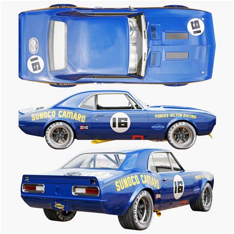 Chevrolet Camaro Sunoco 1968 3d Model By Sta84