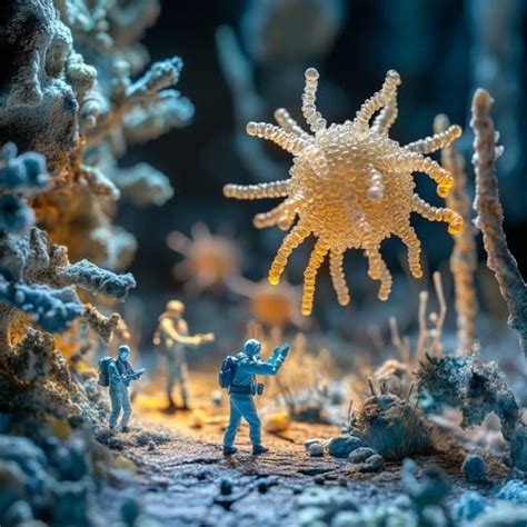 Free Viral Exploration Scene Image Virus Scientists Exploration