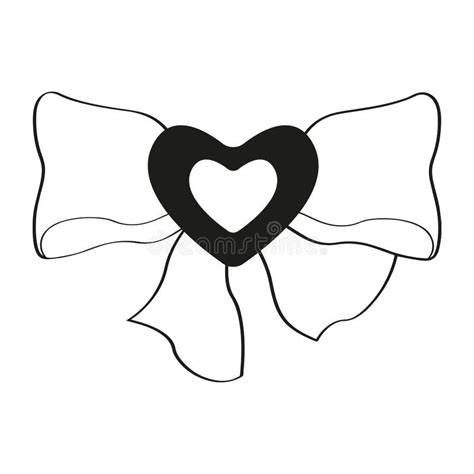 Isolated Bow With A Heart Stock Vector Illustration Of Vector