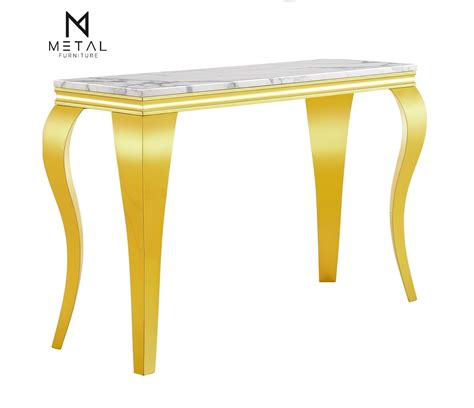 Marble Console Table Gold Legs Viatorial Design Entryway Table