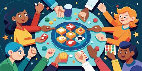 premium vector a cartoon illustration of a board game with a game being played