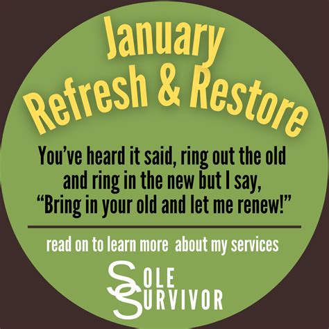 January Refresh And Restore Sole Survivor Leather