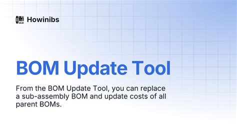 Bom Update Tool Howinibs