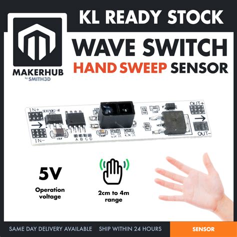 Wave Sensor Relay Module Motion Switch Non Touch Hand Detection Switch Makerhub Malaysia