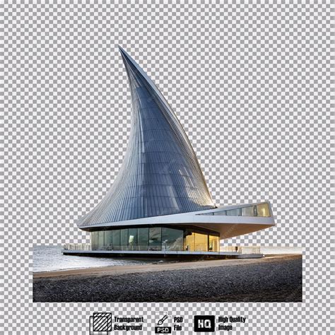 Un Edificio Moderno En Forma De Vela Que Se Eleva Desde La Costa Psd