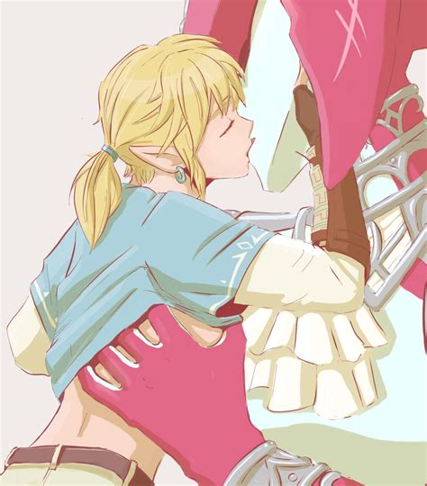 Zelda Breath Of The Wild Link X Sidon 귀여운 그림 귀엽다 젤다의 전설