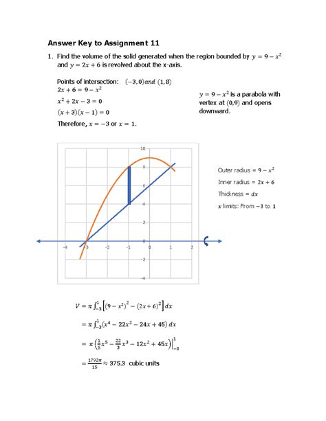 Answer Key To Assignment 11 Calculus 2 Answer Key To Assignment 11
