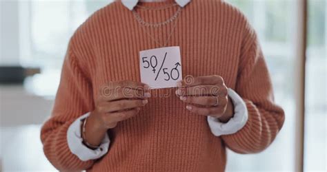 Hands Sign And Gender Equality In Business Woman Employee In