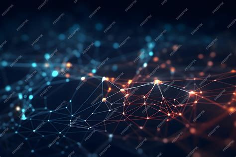 Premium Photo Network Connection Background Technology Network